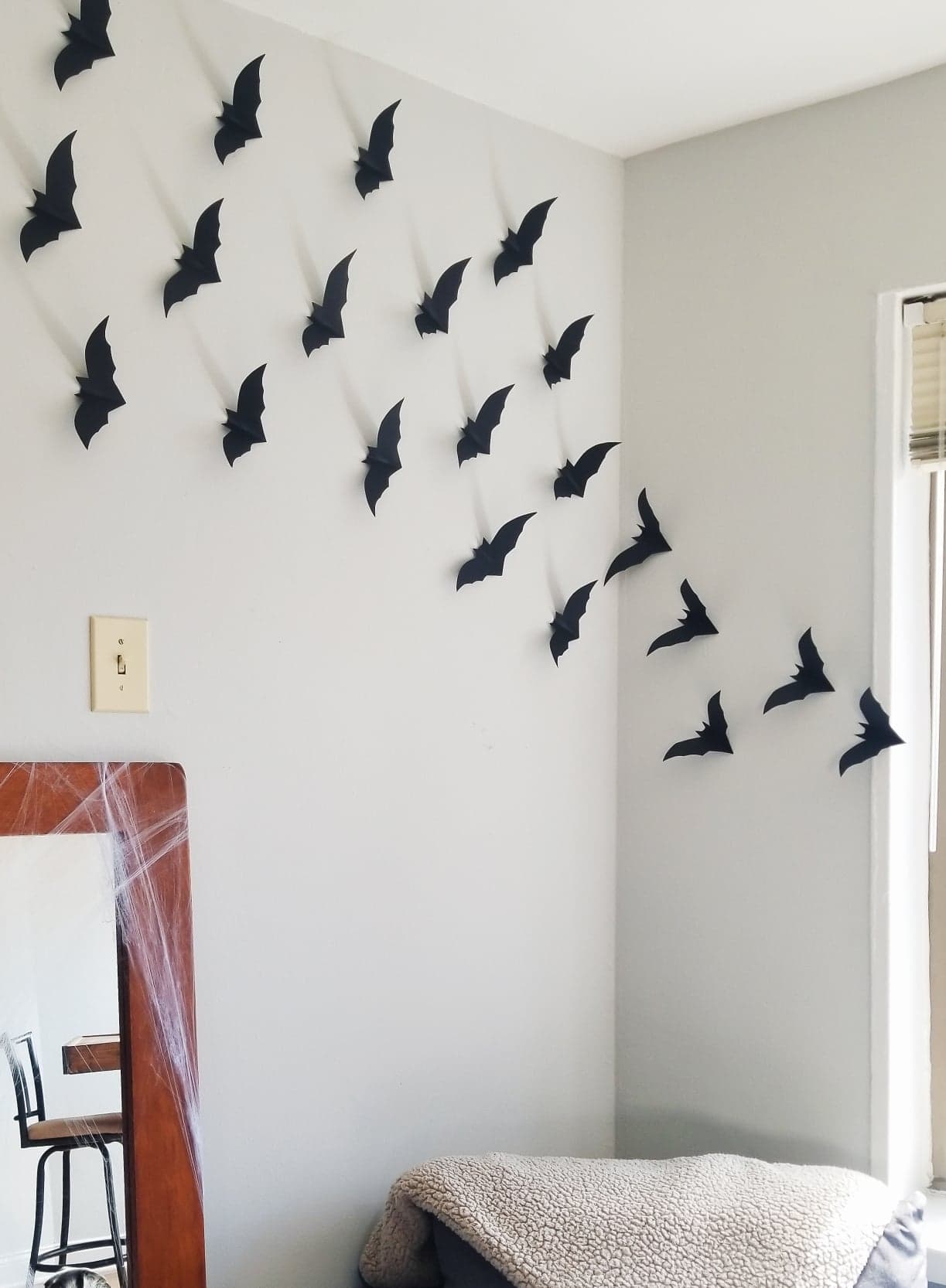 How to Make DIY 3D Bat Decals for Halloween (Free Template Included ...